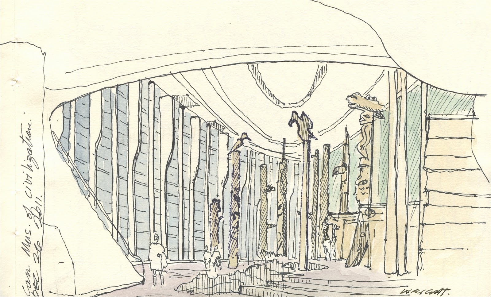 sketch journal: Great Hall - Canadian Museum of Civilization