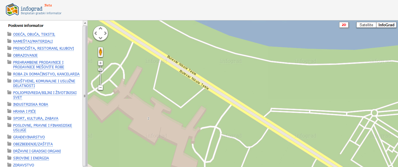 Mapa Beograda ulice centar Beograda Novi Beograd: Besplatna ...