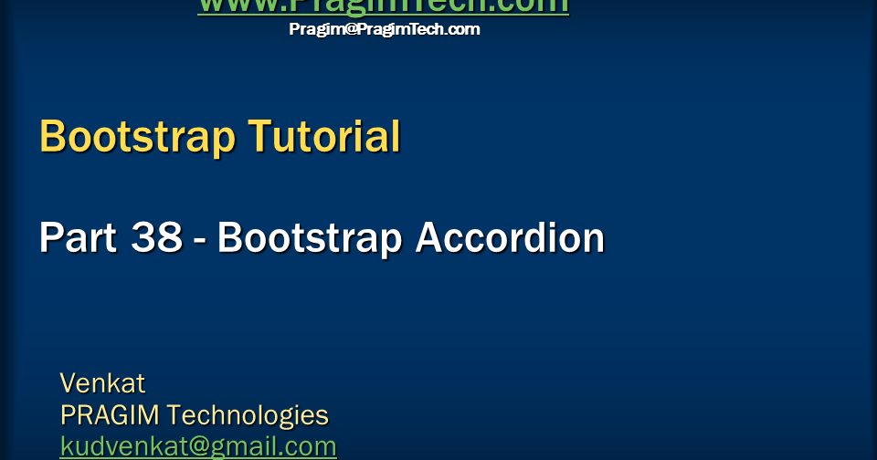 Sql Server Net And C Video Tutorial Bootstrap Accordion