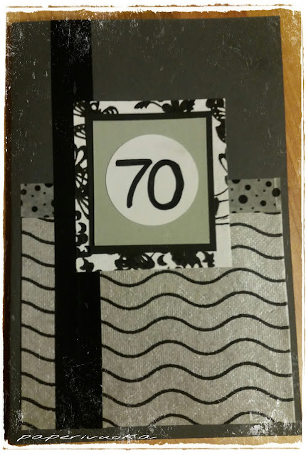 Paperivuoka: 70 v. syntymäpäiväkortti