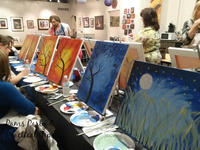 Pams Party & Practical Tips: Painting Fun for Girls Night Out