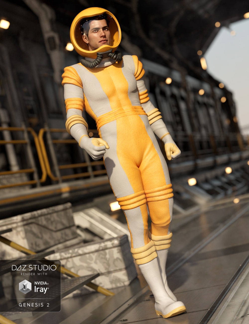 Download DAZ Studio 3 for FREE!: DAZ 3D - Retro Space Suit Textures