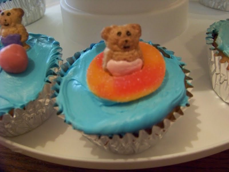Swimming Pool Cupcakes