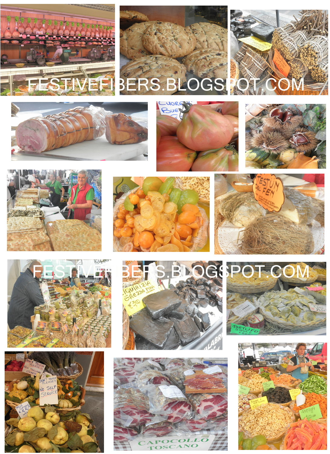 Festive Fibers: Travel; Food Color and Pattern