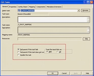 Informatica Session Properties : General Tab