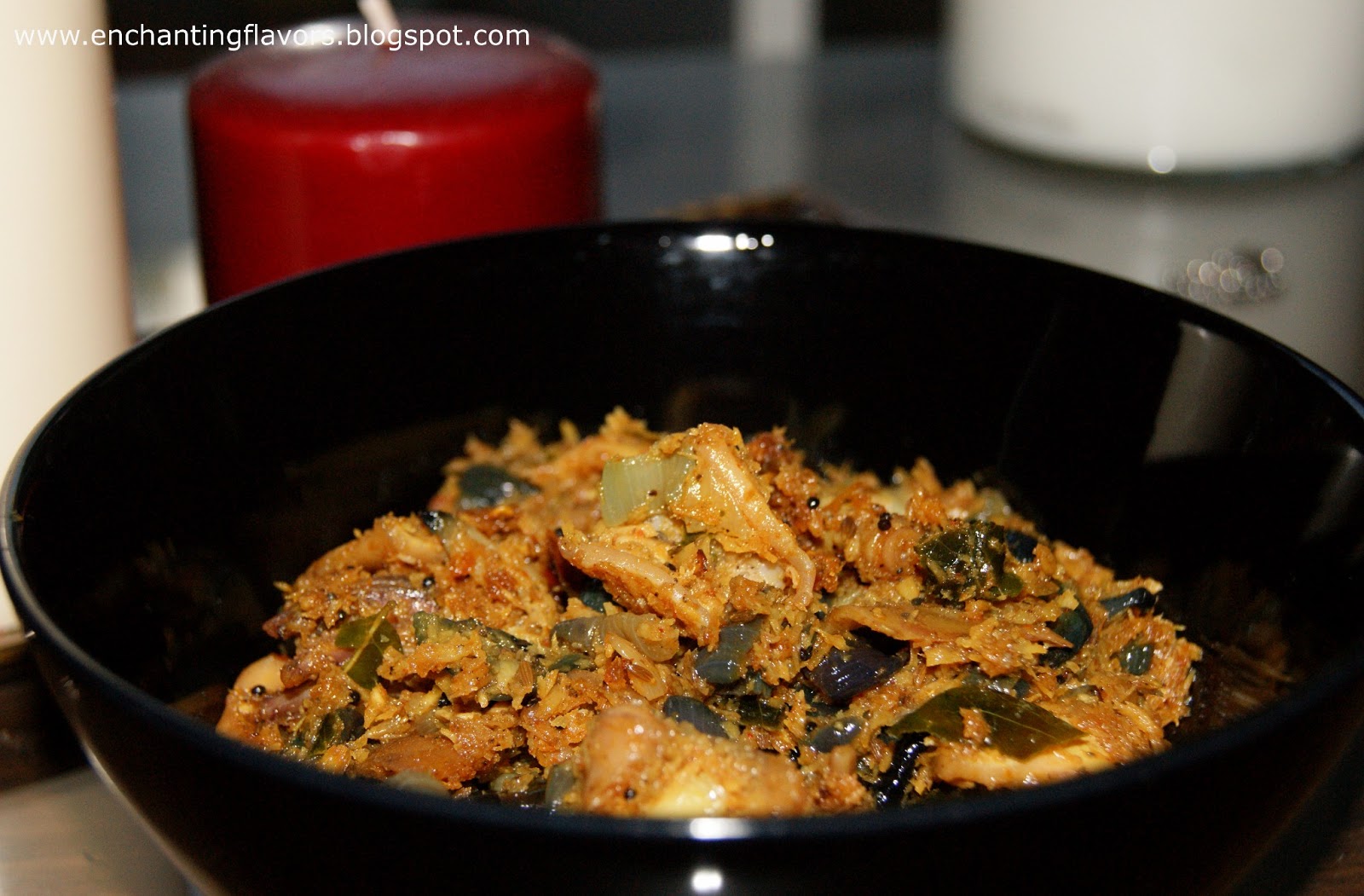 Enchanting Flavors: Koonthal/Kanava Thoran / Squid Stir Fry with Coconut