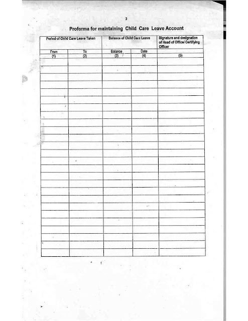 Child Care Leave (CCL) & other Leave Rules and letter - Teacher Haryana Education News