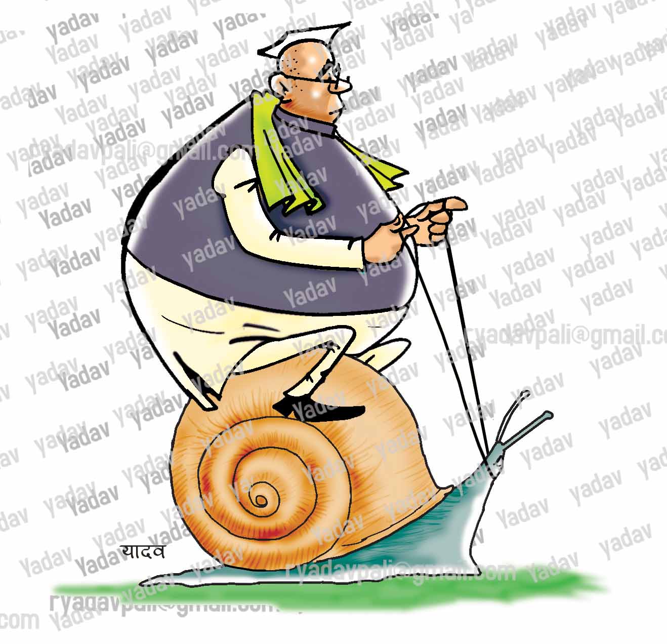 indian caricature: neta cartoon