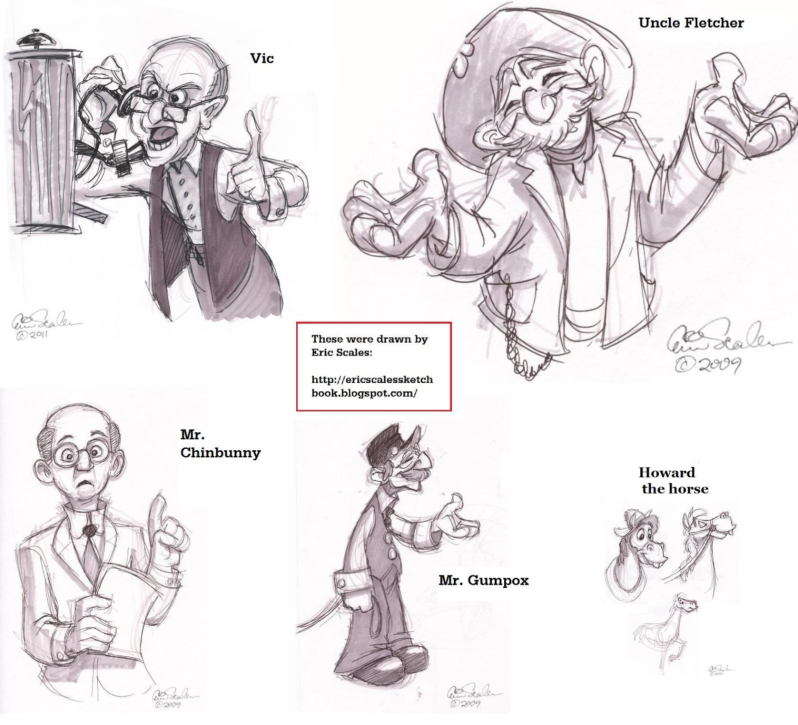 The 'Vic and Sade' Notebook: Character drawings by Eric Scales