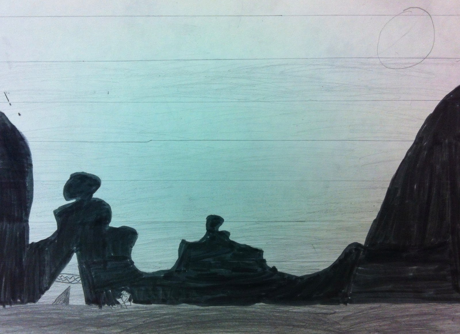 The Art Studio at Cooper Dual Language Academy: Value Scale Silhouettes