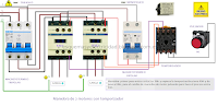 Esquemas eléctricos: Maniobra de 2 motores con temporizador