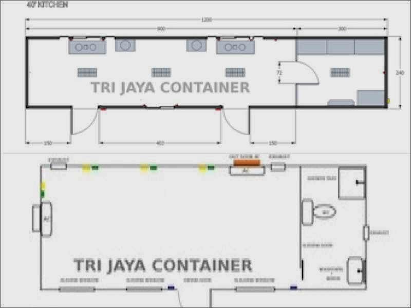 Teknikal Drawing Container Office | Container Indonesia | Office ...