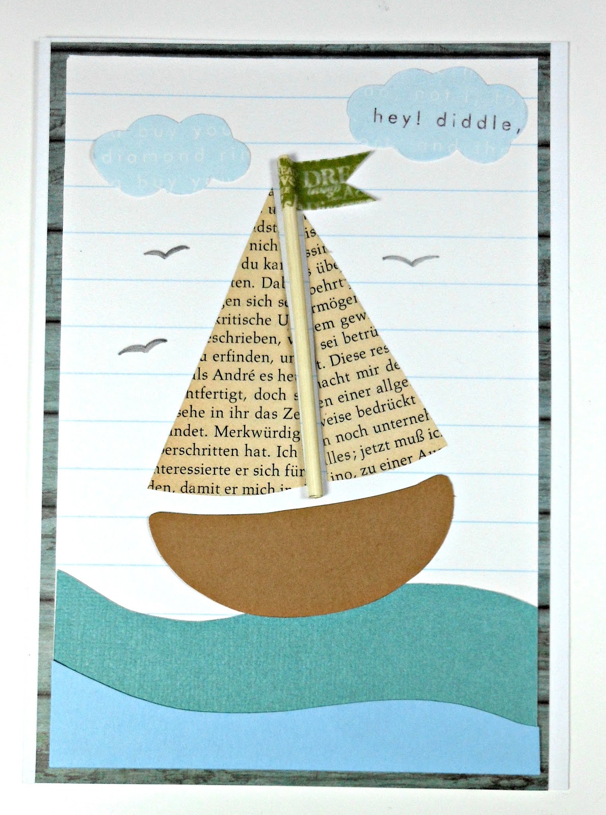 Mundo@Party: Tarjeta con forma de Velero | Paper piecing
