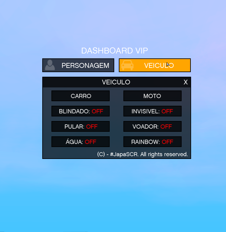 [MTA-SA]Dashboard Vip (Descompilado) - MTA Brasil