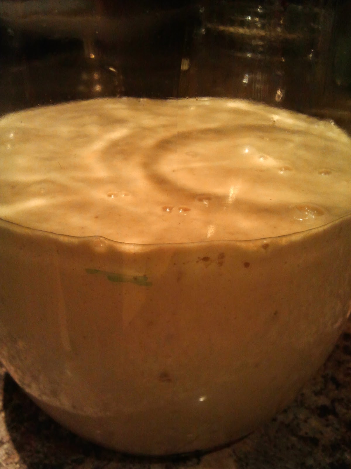 Look, here's my mark and some early bubbles!