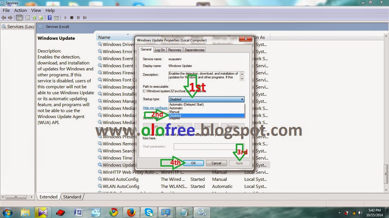 oloFree: How to COMPLETELY Disable WINDOWS 7 updates