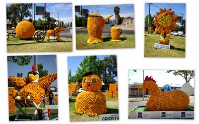 Cat 'n Cart Crafts: Orange Sculptures at Griffith