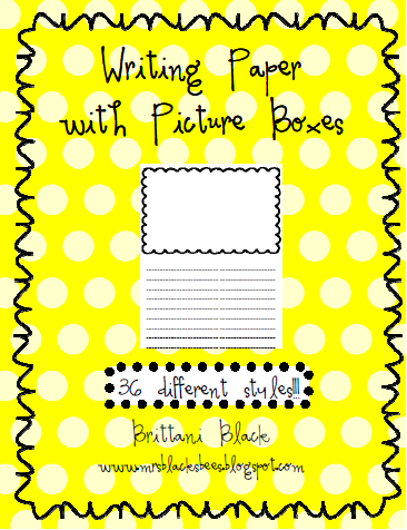 Writing Paper with Picture Boxes | Mrs. Black's Bees