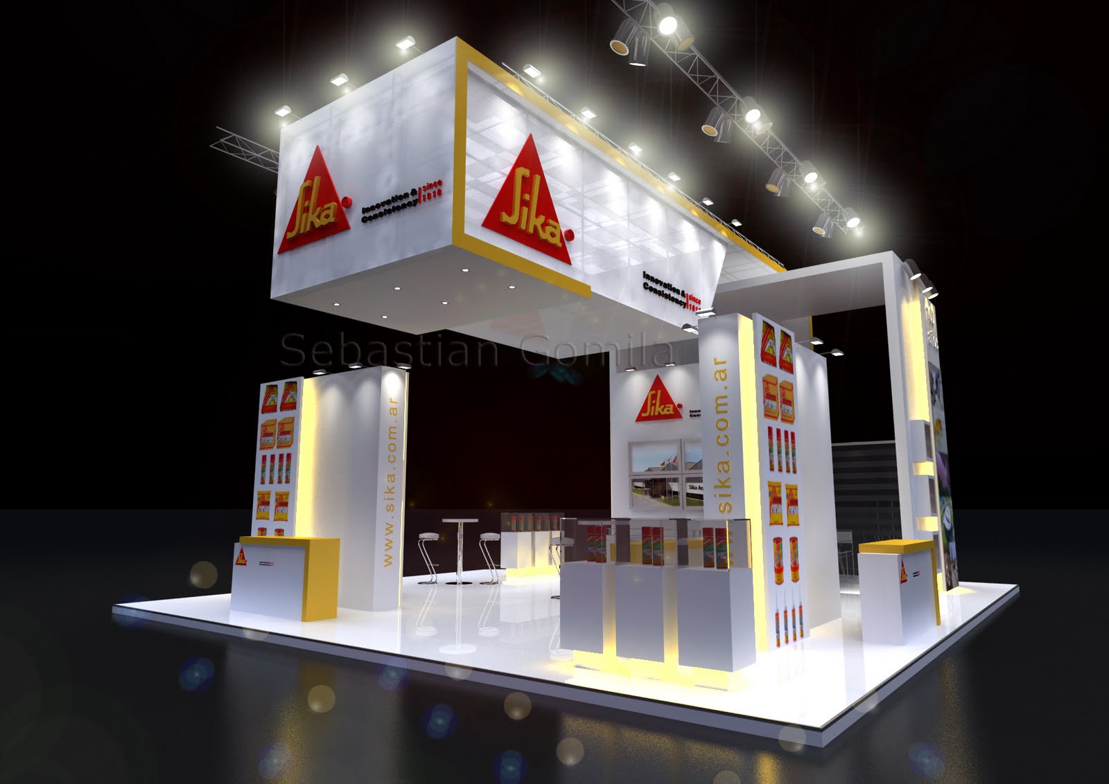 Arquitectura en 3D: Stand Sika