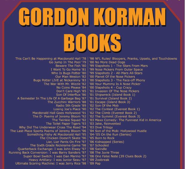 Happy Endings: TGIF & Gordon Korman