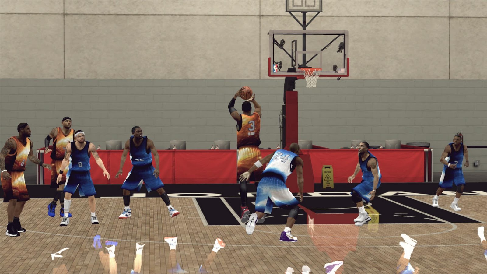 2K Sports NBA 2K12 Patches: nba blacktop ice and fire jerseys