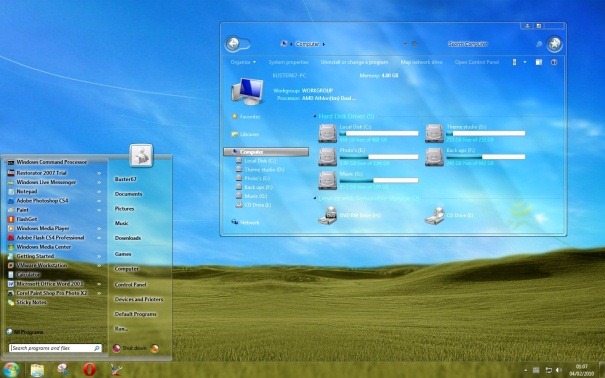 Gudang Software: Tema Transparan Untuk Window 7