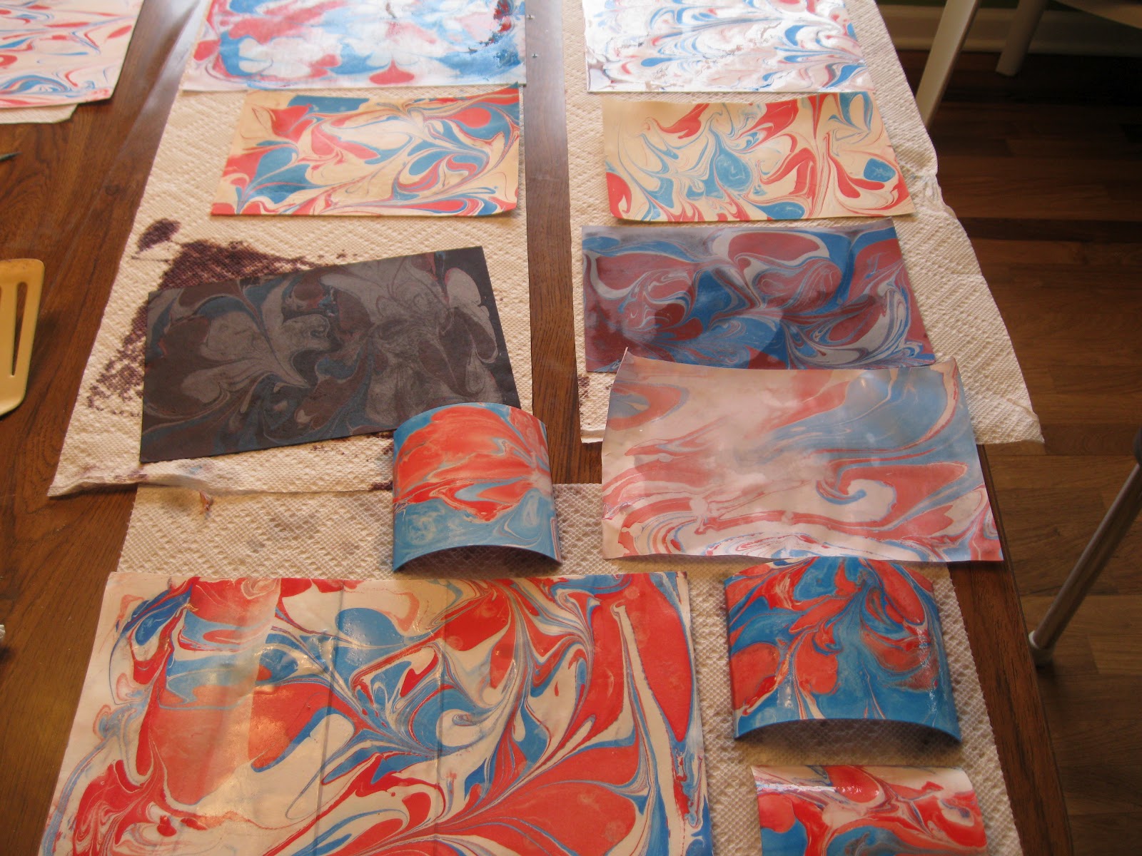 rebecca made it: Iron Craft Challenge #13 - homemade marbled paper