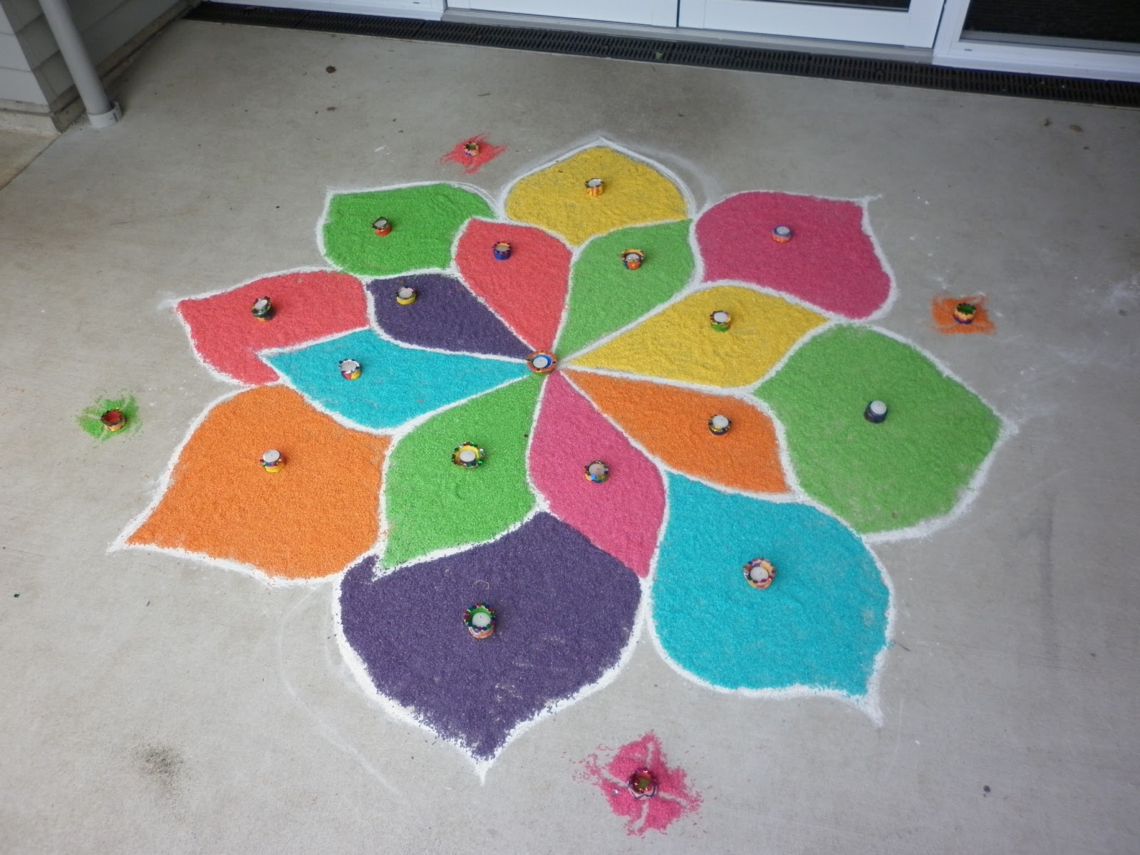 ESOL: Our Rangoli Pattern with coloured rice