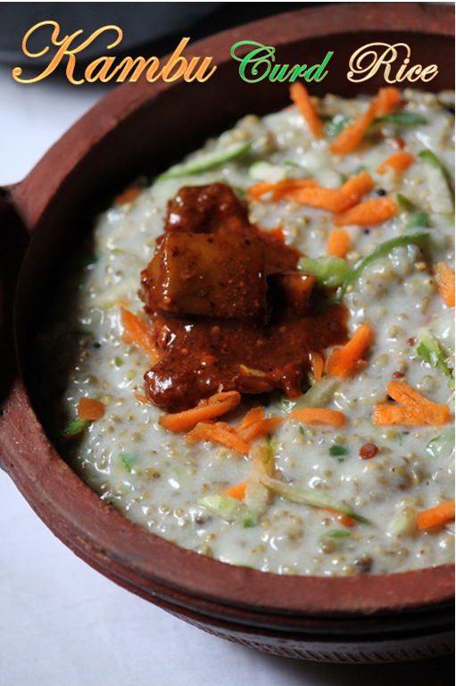 Kambu Curd Rice Recipe / Pearl Millet Curd Rice Recipe - Millets ...