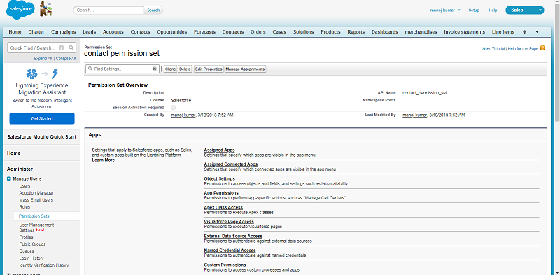 Permission sets in salesforce - SALESFORCE LEARNER