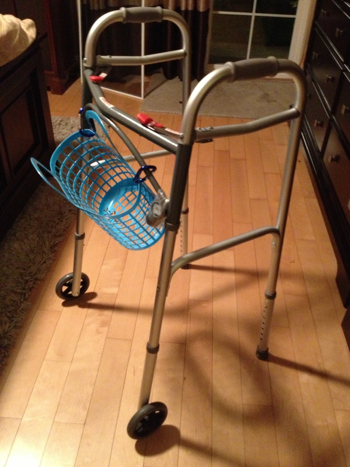 Hope for Baby Bennett: Old lady walkers and bike baskets