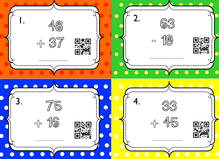 Table Talk with C and C: Addition & Subtraction with QR Codes!