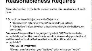 Subjective and objective standard of reasonableness