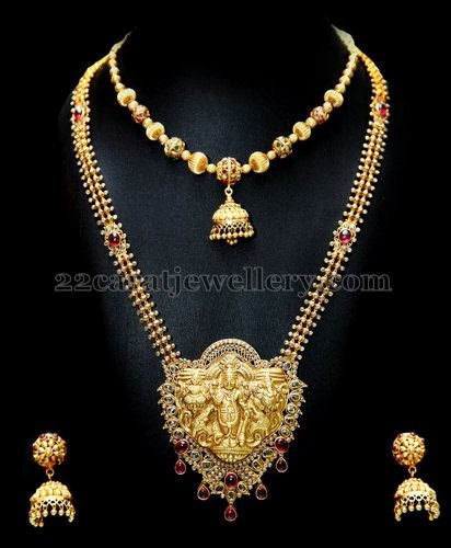 Short and Long Sets in Gold - Jewellery Designs