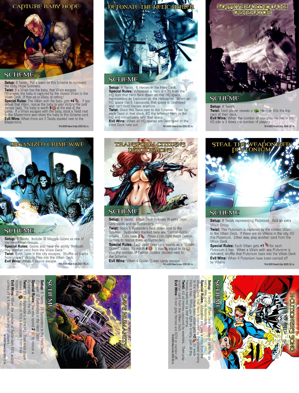 Print & Play unique artwork for Dark City Schemes | Legendary: A Marvel ...