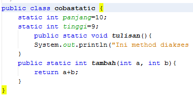 Menggunakan keyword static pada Java | "Siapapun Bisa Jadi Apapun"