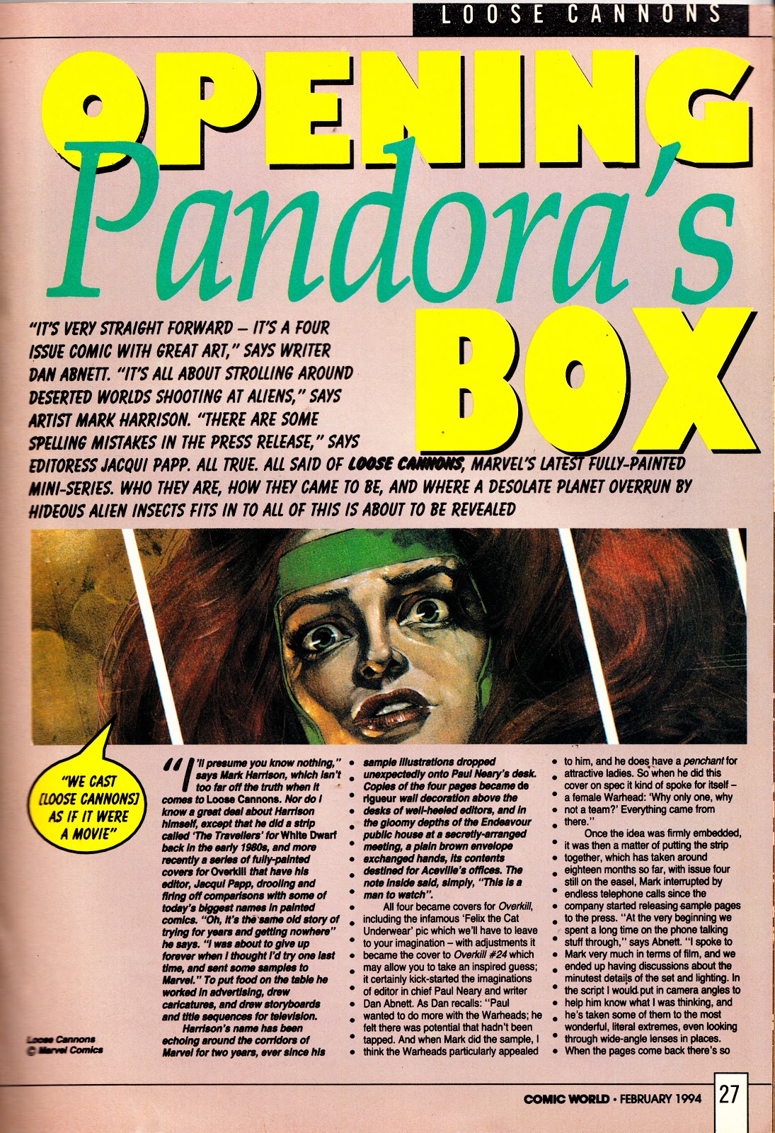 STARLOGGED - GEEK MEDIA AGAIN: 1994: LOOSE CANNONS FROM MARVEL UK IN ...