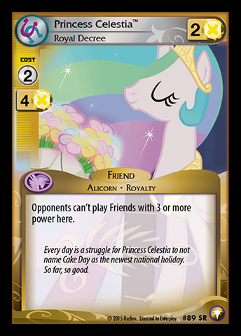 My Little Pony Princess Celestia, Royal Decree Equestrian Odysseys CCG ...
