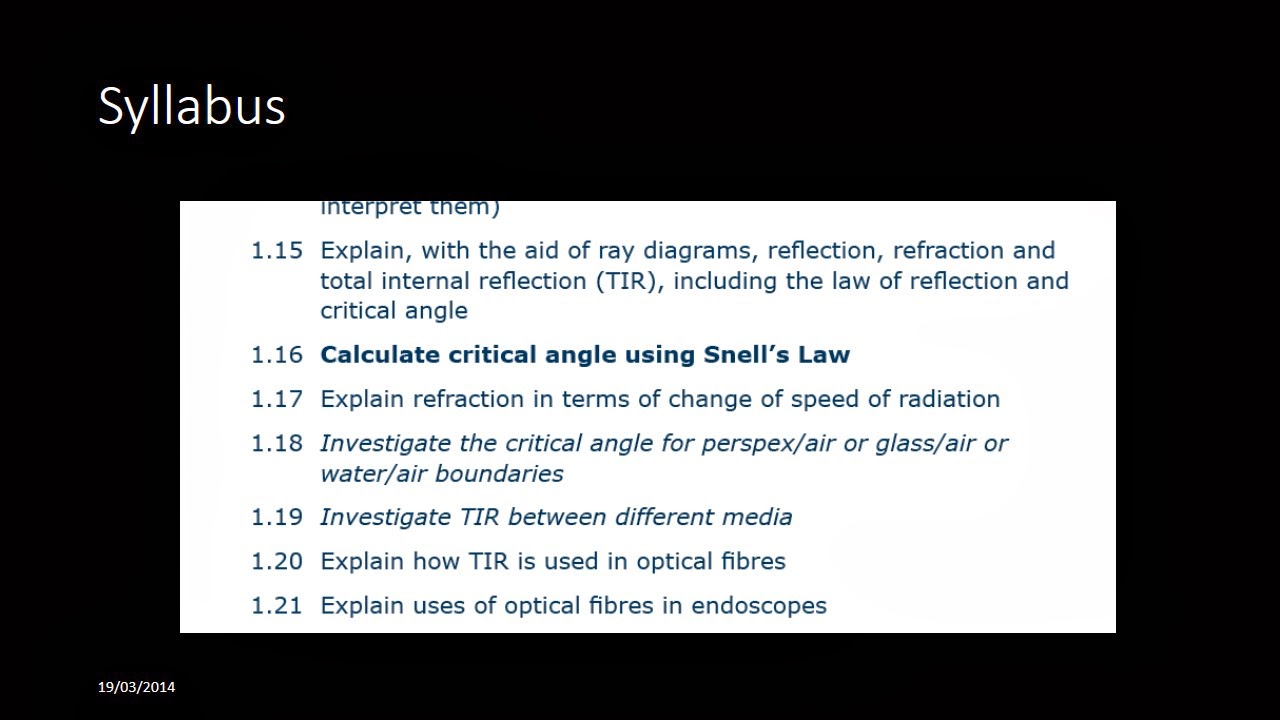 GCSE Physics: Total Internal Reflection