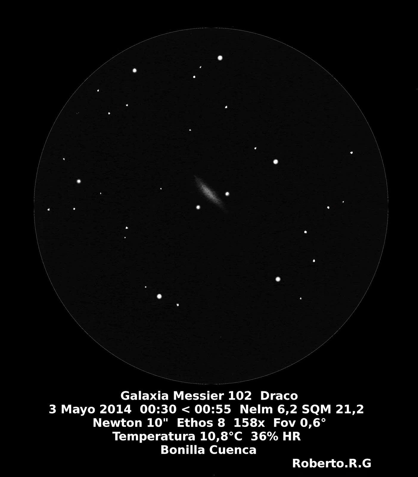 Observaciones astronómicas visuales: Observación galaxia Messier 102 ...