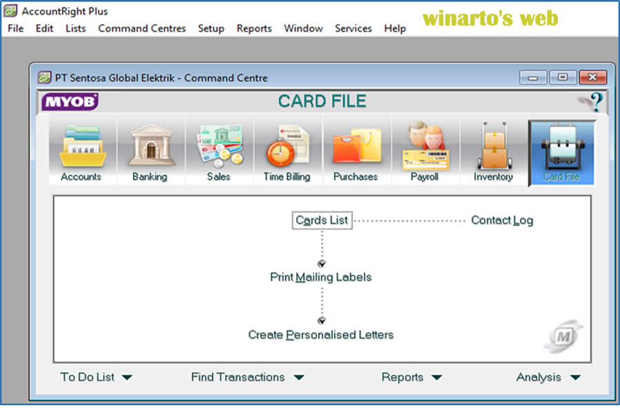 Winarto's Website: Mengelola Akun ( MYOB Acc. Ver 19.6 Plus)