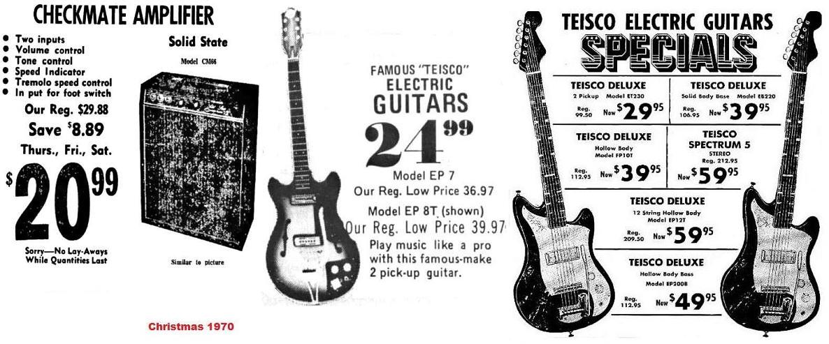 Teisco Guitars And Check Mate Amplifiers in NC: February 2016