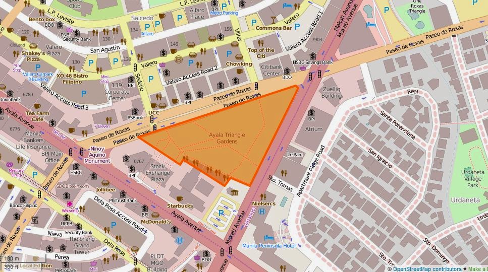 Ayala Triangle Gardens Map | Fasci Garden