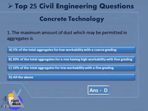 Top 25 Civil Engineer Questions