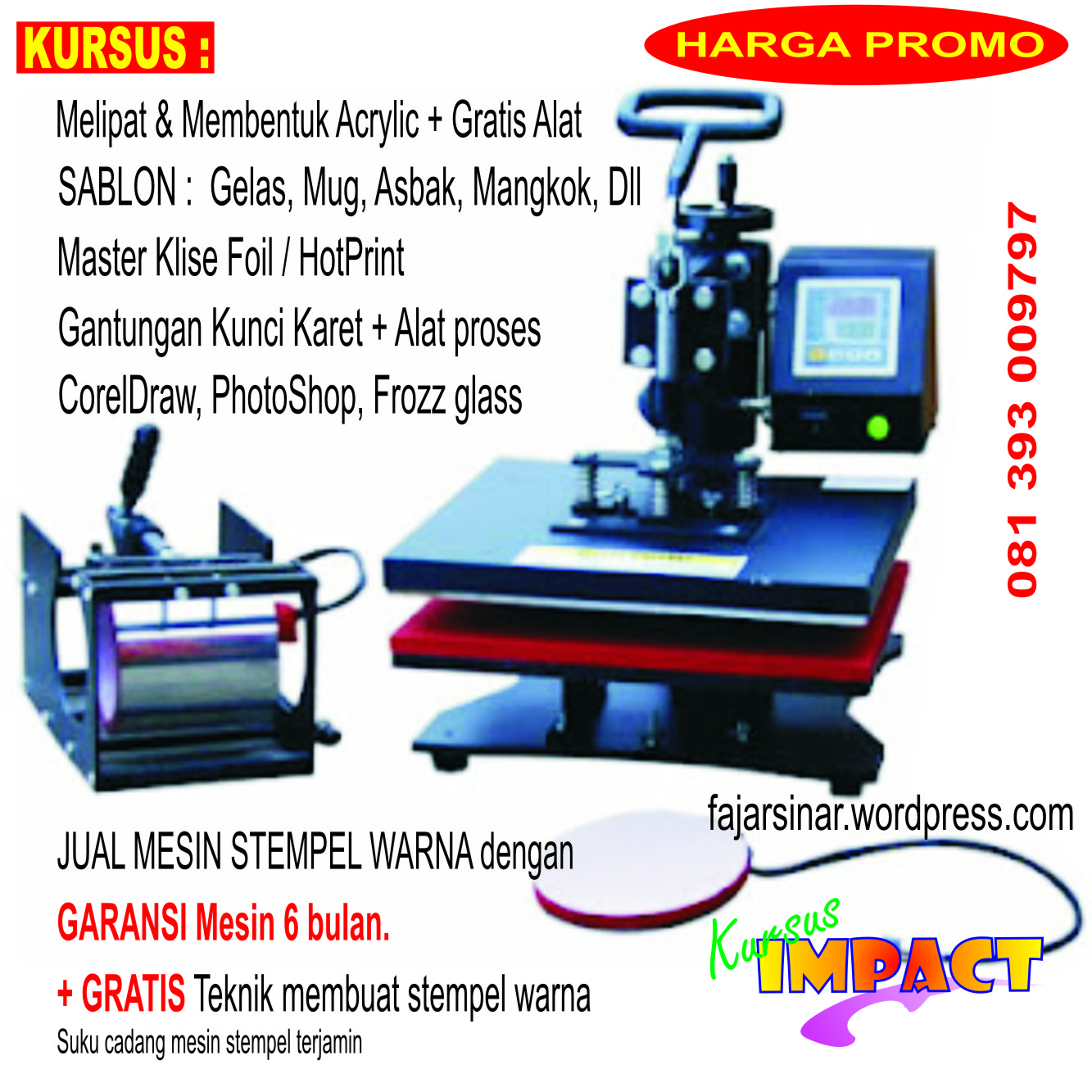 KURSUS : Grafika, Digital printing, Percetakan, Offset, Stempel, PIN ...