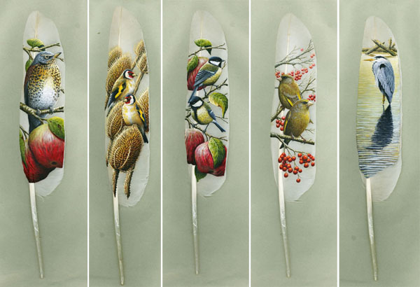 FEATHER ART - PAINTINGS | It's all about the THE LIFE THEORY - laugh as ...