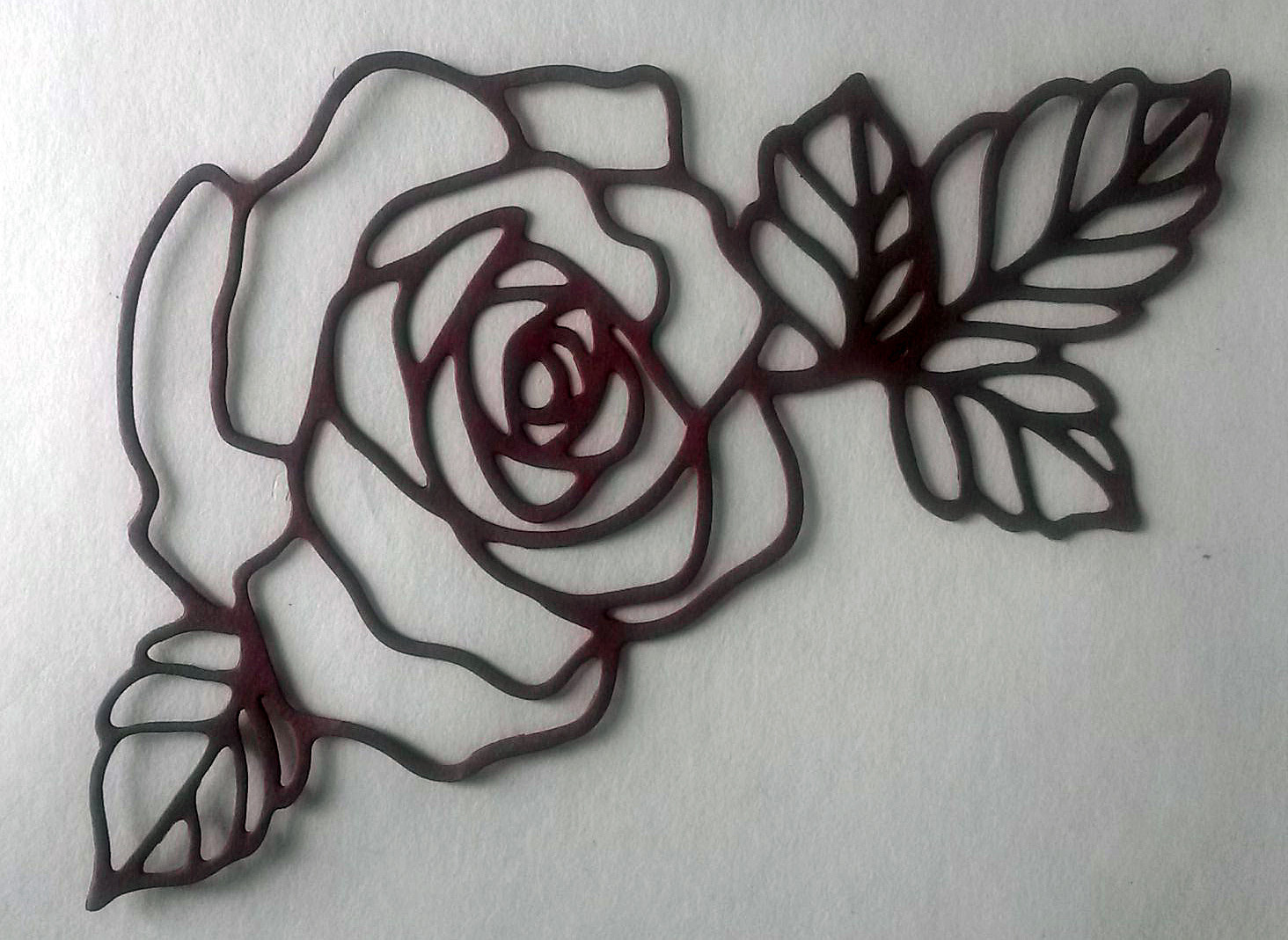 Metal Cut Out Rose - "Painted Rose cut out" Stickers by Audra Lemke ...