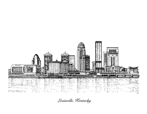Louisville Skyline Drawing
