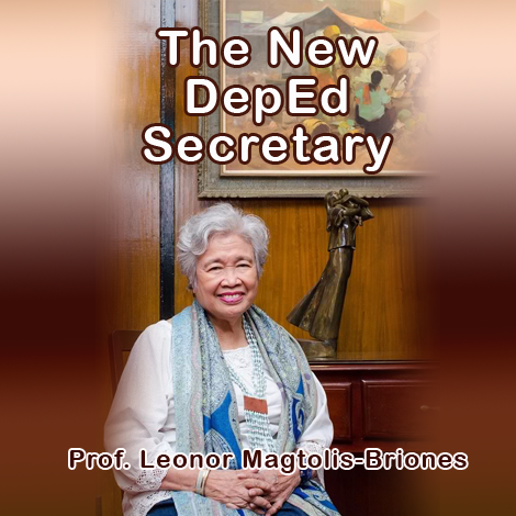 Statement of Prof. Briones as the Incoming DepEd Secretary