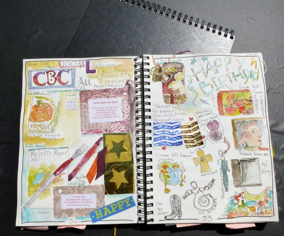 Nancy Standlee Fine Art: Small Acrylic and Collage Painting, "Somewhere ...